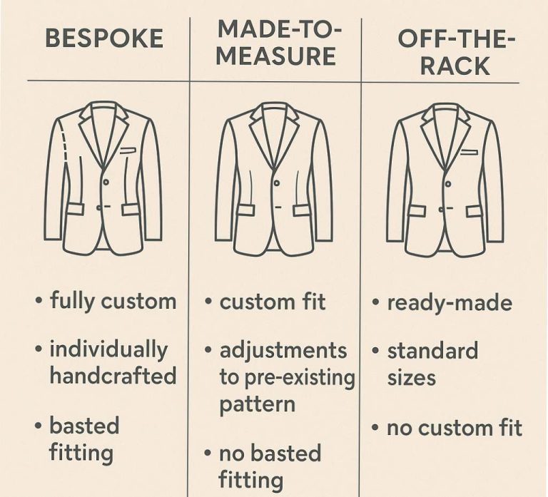 Custom Tailoring Explained: Bespoke Suit vs Made-to-Measure